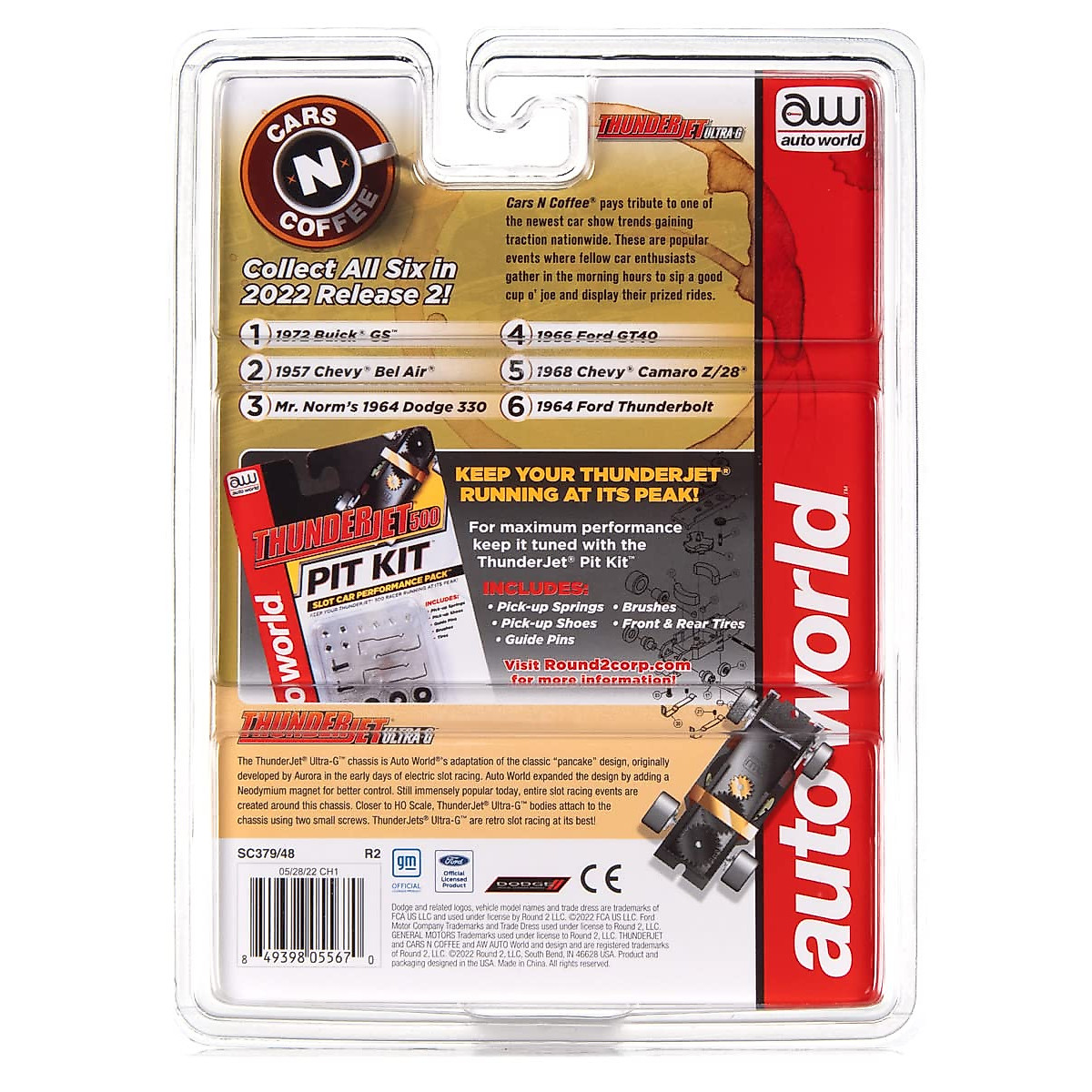 Auto World Thunderjet Cars N Coffee 1957 Chevrolet Bel Air (Purple) HO Scale Slot Car