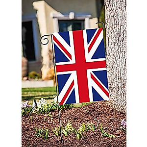 ShineSnow Union Jack British UK Flag Garden Yard Flag 12"x 18" Double Sided, Polyester Great Britian England United Kingdom Welcome House Flag Banners for Patio Lawn Outdoor Home Decor
