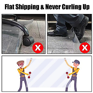 Office Chair Mat for Carpeted Floors Desk Chair Floor Mat for Carpet High Pile Clear Hard New Material 47 x 29 Inches Rectangle Heavy Duty 0.14 Inches Thick