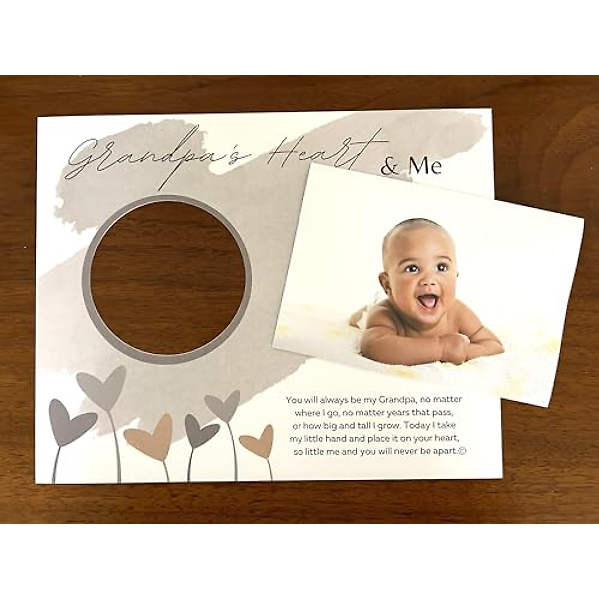 Baby Child Keepsake Handprint Frame for Grandpa with Poetry - Loving Gift for Grandfather for Christmas, Father's Day- Made in USA