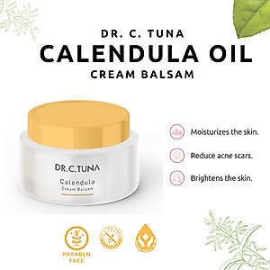 FARMASi Dr C Tuna Calendula Cream Balsam for Skin, Body Pure Natural Skincare Repair and Moisturizer Healing Effects for Dry Skin, Plant Rich Protection with Calendula, Chamomile 3.4 Fl (Old Package)
