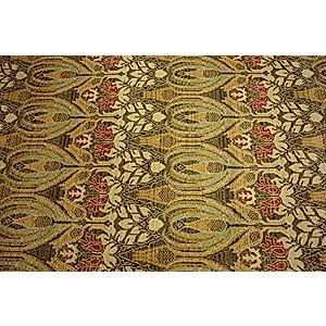 Unique Loom Edinburgh Collection Classic Oriental Traditional French Country Inspired Border Design Area Rug, 5 x 8 ft, Brown/Beige