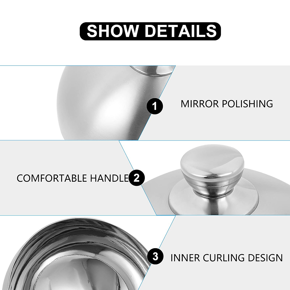 Hemoton Stainless Steel Food Cover Cheese Melting Serving Dome Dish Steak Cover Basting Steaming Cover Serving Dish Lid for Flat Top Griddle Grill Restaurant Home Kitchen (10 inch)