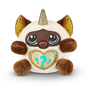 Rainbocorns Kittycorn Surprise Series 1 (Siamese Cat) by ZURU, Collectible Plush Stuffed Animal, Surprise Egg, Sticker Pack, Jelly Slime Poop, Ages 3+ for Girls, Children