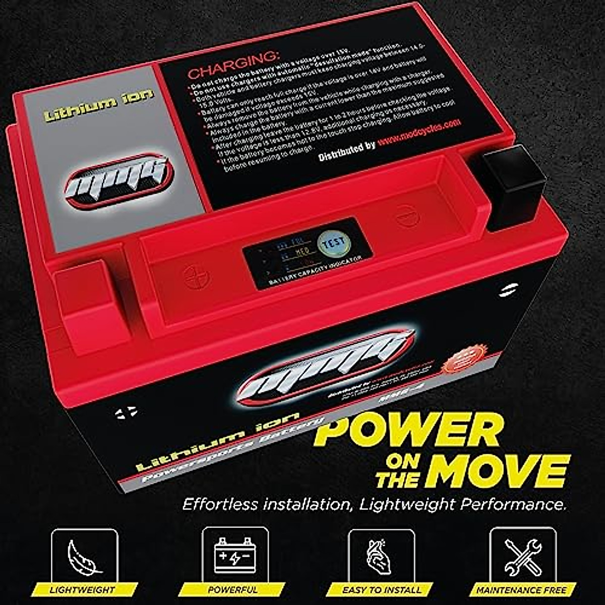 MMG YTX14-BS Lithium Ion Factory Sealed Powersports Battery 12V 300CCA, ATV for Honda TRX Series Fourtrax Rancher Foreman Rubicon (MMG4)