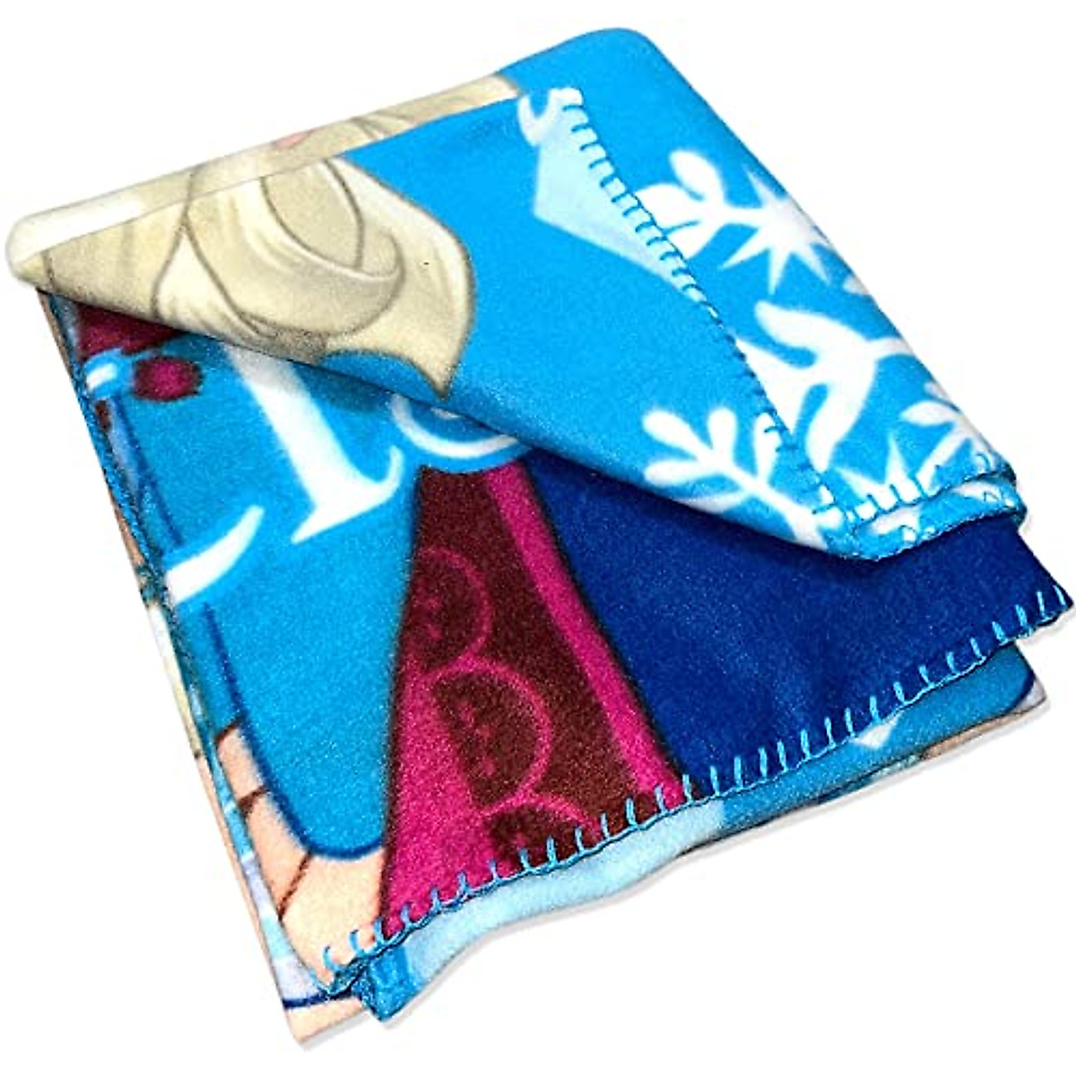 DIISNEY Disney Frozen Princess Anna, Elsa and Olaf Snowflakes and Castle Throw Blanket (Anna and Elsa)