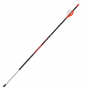 BLOODSPORT Evidence Precise Durable Carbon Fletched Hunting Arrow for Compound Bow - 31" Length.165 Micro-Diameter.001 Straightness, 6 Pack, 300 Spine,Black