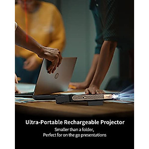 WEMAX Go Advanced Portable Smart Laser Projector, 1080p Mini Projector, 4K Support, Stream Netflix, Built-in Battery, Auto Keystone, Bluetooth 5.0, Perfect for Mobile Business, Outdoor Night Movies