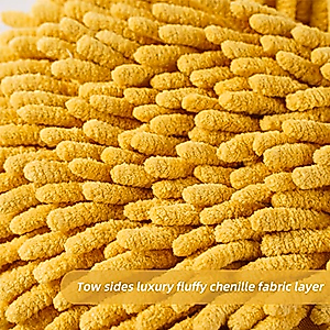 Bunnikins & Clover 4-Pack Chenille Cute Kids Hand Towel with Hanging Loop, Microfiber Plush Absorbent Toddler Hand Bath Towels for Bathroom Kitchen