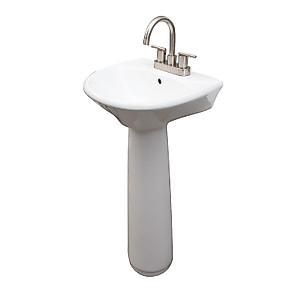 Gair Pedestal Lavatory 16-1/2" W x 14-7/8" D x 33-3/4" H
