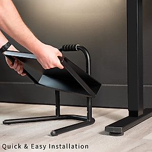 VIVO Black Ergonomic Height Adjustable Standing Foot Rest Relief Platform for Standing Desks STAND-FT01
