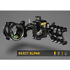 Trophy Ridge Alpha React 1 Pin Sight .019, Black