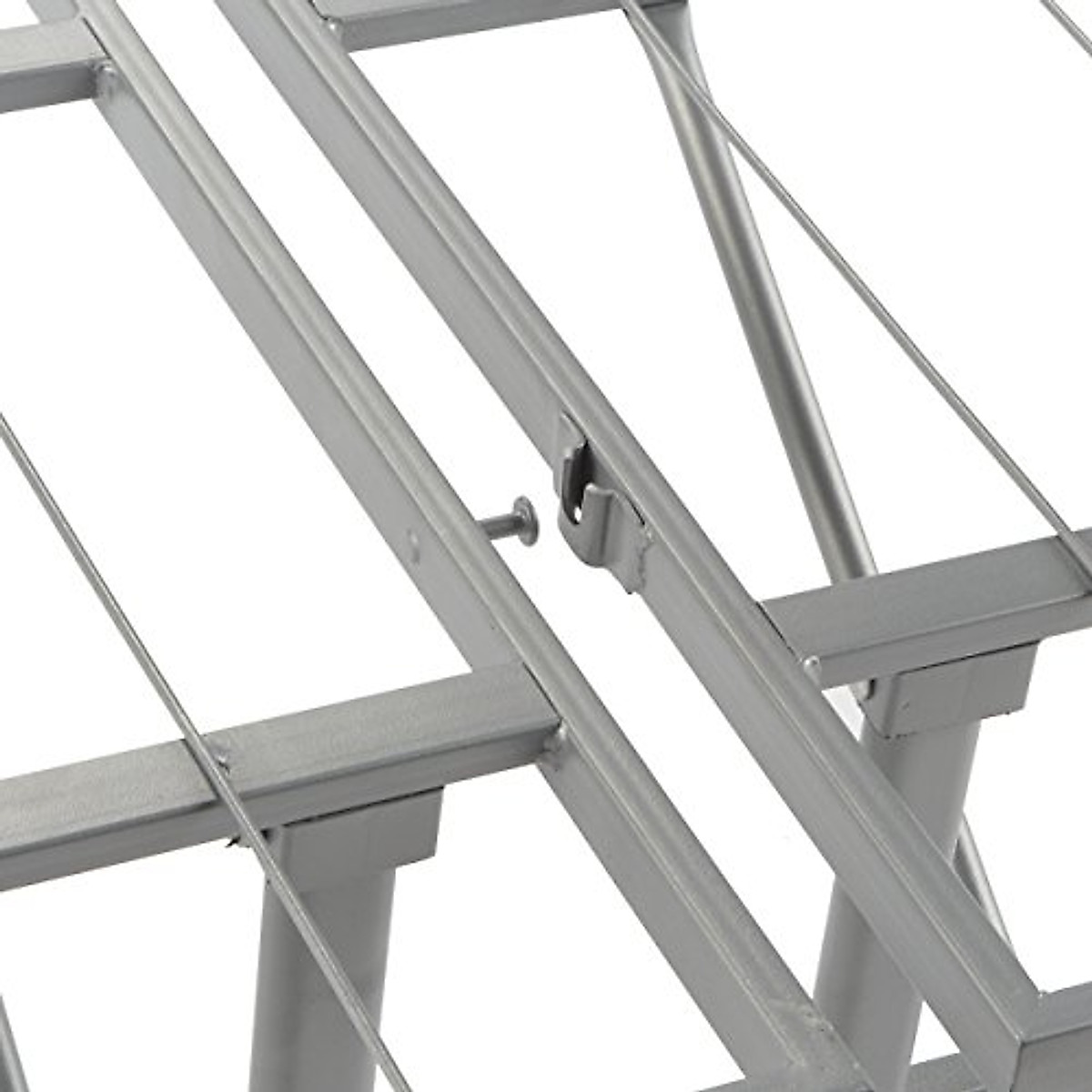 Glenwillow EZ-Fold Premium Platform Bed Base in Silver, Fits California King Mattress, Foldable, Replaces Box Spring and Bed Frame, Room for Storage Underneath, No Tools Required