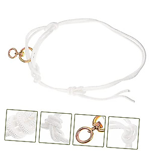 Toddmomy 2pcs Bull Bridle Cowboys Lanyard halters for Horses bitless Bridle Poly Rope Goat Halter Outdoor Cattle Halter Cattle Cattle Bridle Iron Hanging Neck White Supplies