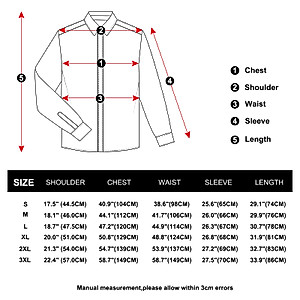 DiBanGu Men's Business Black Green Dress Shirt Long Sleeve Regular Fit Casual Button Down Shirt