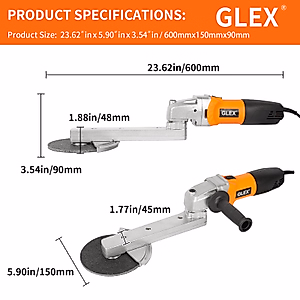 GLEX Angle Grinder Stand Tools, Extended Angle Grinder, Stainless Steel Industrial Long Arm Electric Angle Grinder, Sander, General Purpose: Grinding Wheels, Metal Cutting Blades, Flap Wheels.