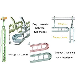 8 Space Saving Hangers,Plastic Magic Hangers,Hangers for Closet Organizer and Storage,Closet Space Saver,Home Magic Space Saving Hangers