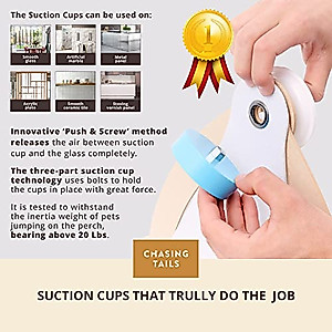 Chasing Tails Cat Window Perch for Indoor Cats - Window Cat Perch, Window Perch for Cats Inside Window Cat Bed, Suction Cup Cat Bed Window, Cat Hammock for Window, Cat Window Seat, Cat Window Hammock