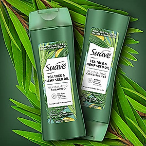Suave Clarifying Shampoo for Oily Hair Tea Tree Hemp Seed Oil Paraben Free 12.6 oz