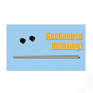 for Intex Pure Spa Hot Tub Impeller Pump Shaft Fix E90 Errors, 1 Stainless Steel Rod with 2 Caps