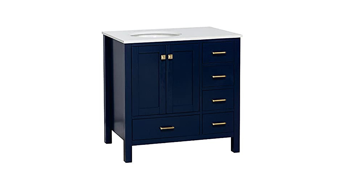 Stylish Horizon 36-inch Bathroom Vanity in Royal Blue