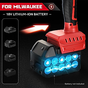 Cordless Tile Vibration Leveling Machine,for Milwaukee 18V Max Battery,Ecarke Portable Tiler Vibrator Tool with 8 Adjustable Speed,Suction Cup,Digital Display for Floor,Tile,Wall