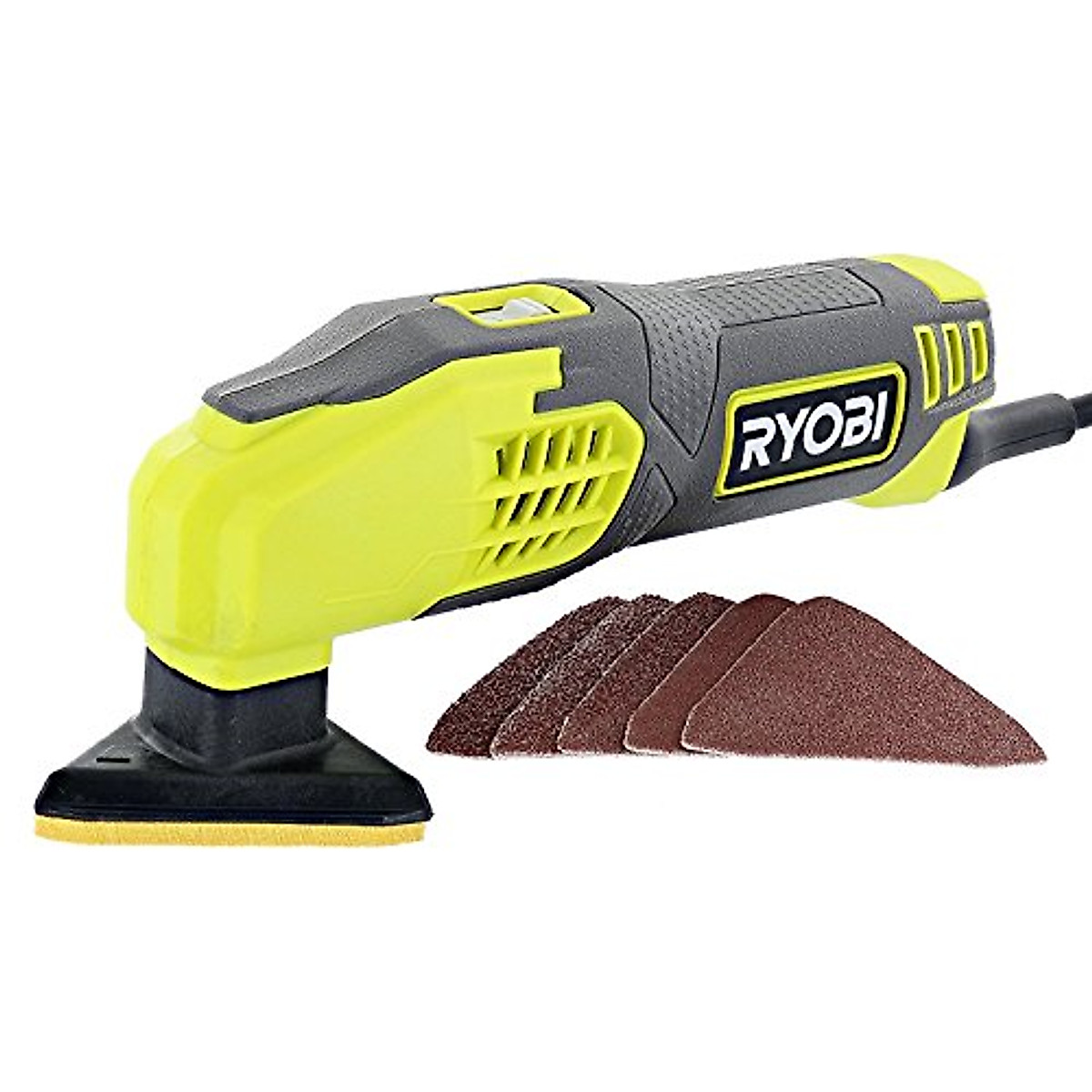 Ryobi DS1200 .4 Amp 13,000 OBM Corded 2-7/8" Detail Sander w/ Triangular Head and 5 Sanding Pads