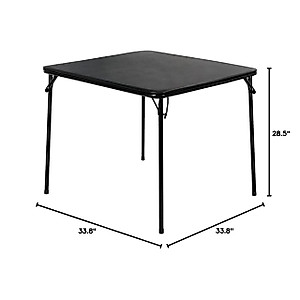 VECELO Portable Folding Card Table Square with Collapsible Legs & Vinyl Upholstery, 1 Piece