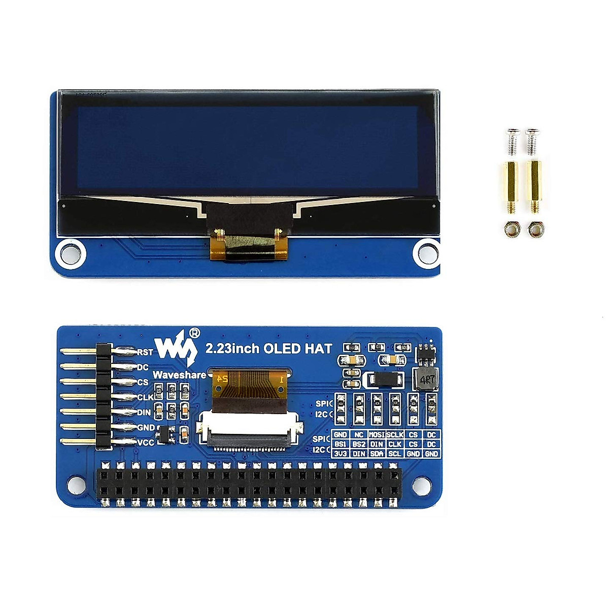 2.23 inch OLED Display HAT for Raspberry Pi & Arduino