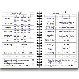 Undated Fitness Log Book & Workout Planner - Designed by Experts Gym Notebook, Workout Tracker, Exercise Journal for Men Women