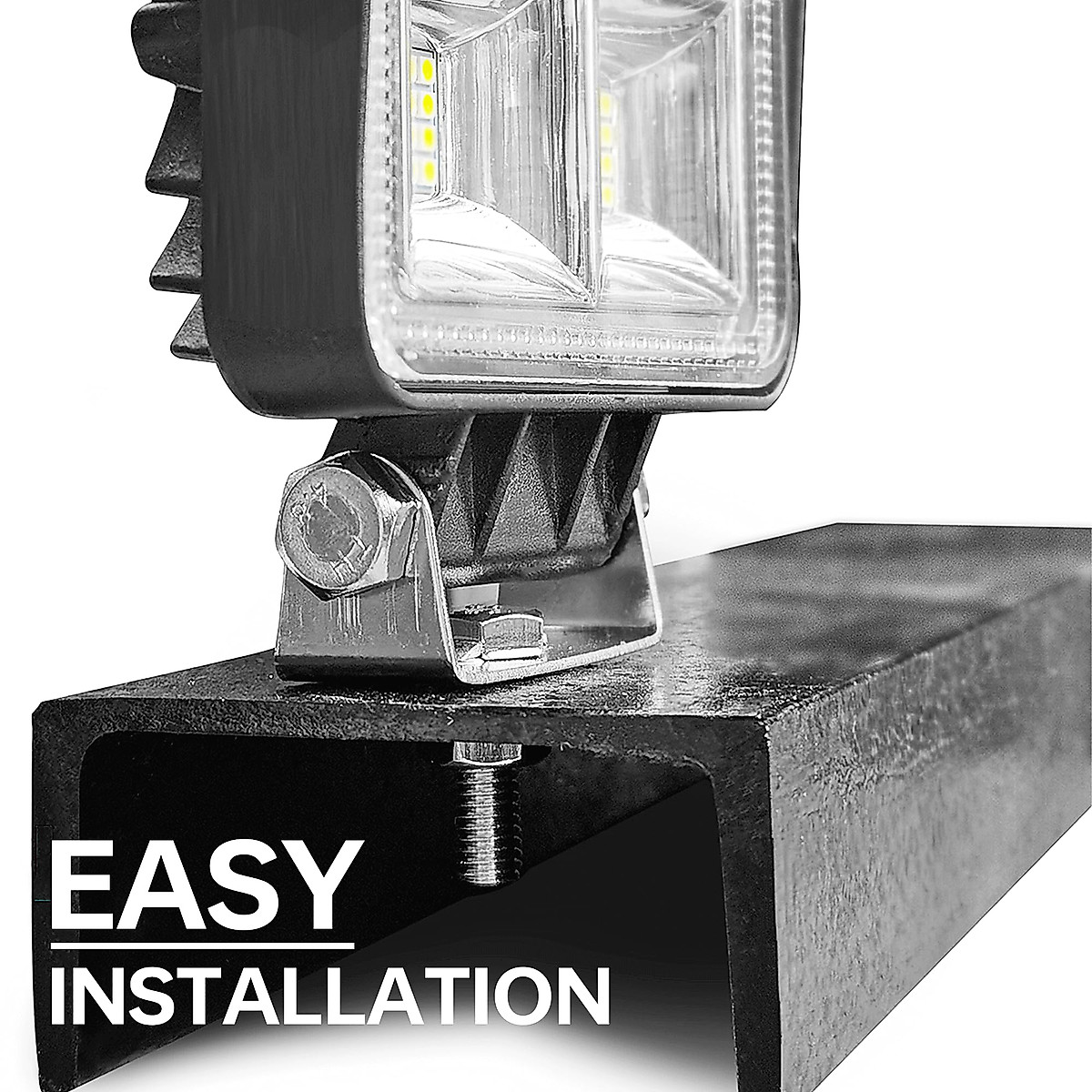 HOZILIFE LED Tractor Lights 2PCS 4 Inch 11400LM 12V Flood Beam Offroad Driving Fog Lights Square LED Work Light for Truck Off-Road Vehicles Equipment Boats