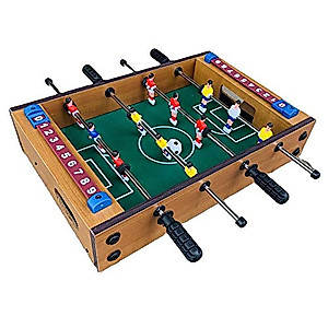 Foosball Table,Wooden Mini Tabletop Billiard Game,Easily Assemble Soccer Tabletop Competition Game,Tabletop Puzzle Finger Battle Athletic Soccer Football Game,Soccer Table for Arcades,for Family Game
