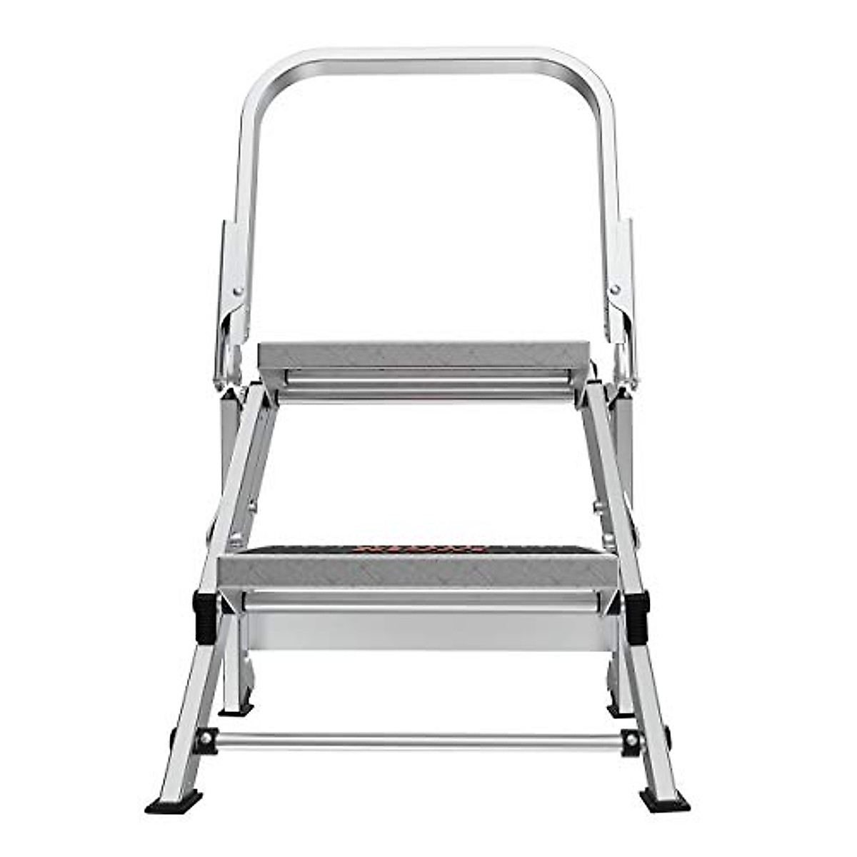 Little Giant Ladders, Safety Step, 2-Step, 2 foot, Step Stool, Aluminum, Type 1A, 300 lbs weight rating, (10210BA), Gray