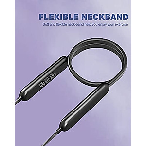 Mubiao Bluetooth Headphones Neckband 20Hrs Playtime V5.0 Wireless Headset Sport Noise Cancelling Earbuds w/Mic for Gym Running Compatible with iPhone Samsung Android