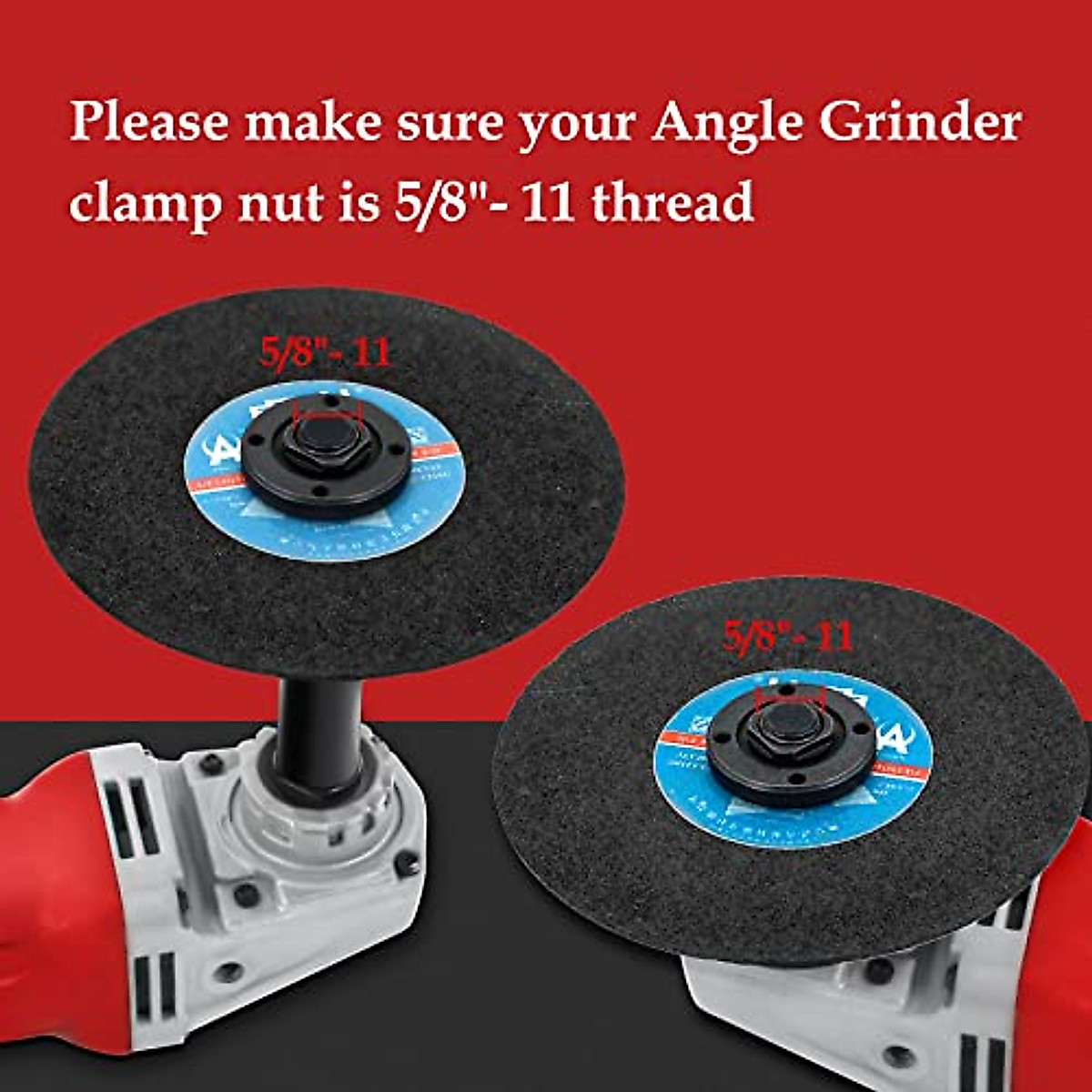 5/8"-11 Angle Grinder Extension Shaft 5/8"-11, Angle Grinder Lengthen Connecting Rod, 2 Pack 80 mm*1/120 mm*1 Thread Angle Grinder Extension Connecting Rod for Polisher and Angle Grinder