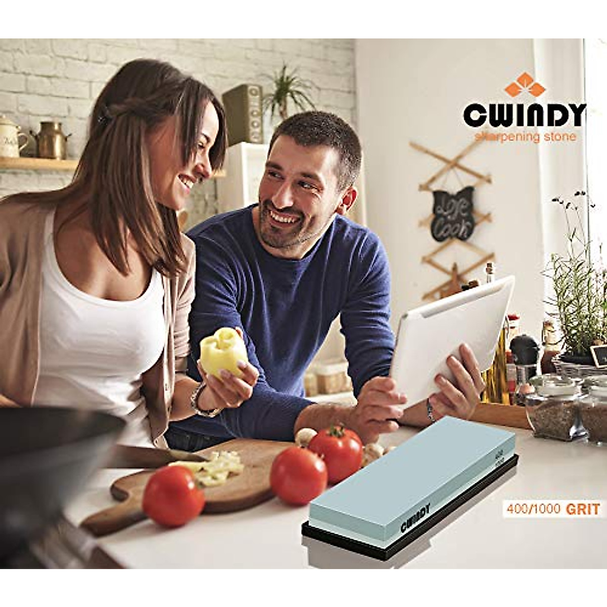 Whetstone Sharpening Stone Kit Dual Sided 400/1000 Grit Professional Whetstone Knife Sharpener Stone Wet Stone Set Nonslip Rubber Base