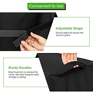 Mightify 63 Inch Grill Cover, Outdoor Gas Grill BBQ Cover Heavy Duty Waterproof and Fade Resistant Compatible with Weber Genesis 300 Series Grills, Compared to Weber 7757