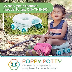 60 Portable Potty Bags - Oxo Potty Refill Bags - Potty Liners for Portable Potty - Travel Potty Bags for Portable Toilet - Disposable Potty Liners for Toddlers - Nature Kind Toddler Potty Chair Liners