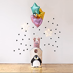 3 Sprouts Baby Laundry Basket for Nursery - Hamper with Handles/Lid, Large Storage Basket, Toy Bin, Room Decor - Kids Hamper, Baby Clothes Storage Organizer, Penguin