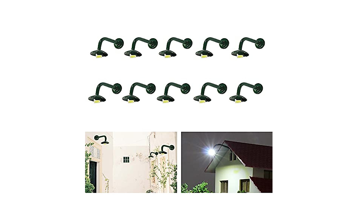 Evemodel 10pcs HO Scale Model Railway LED Lamps for Realistic Outdoor ...