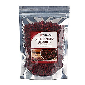 Wananfu - Schisandra Berry Dried 4oz - Schisandra Berry Tea/Schizandra Berries/Wuweizi (北五味子)