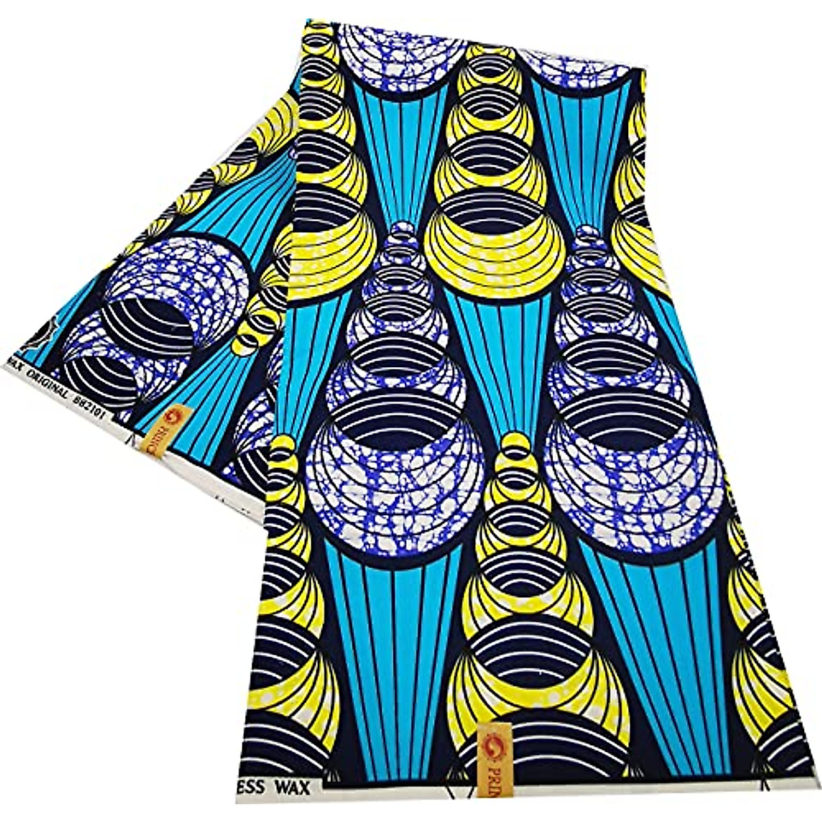 African Fabric African Print Fabric Ankara Wax 6 Yards Ankara Fabric Kente Cloth Fabric by The Yard (The Natural Pattern)