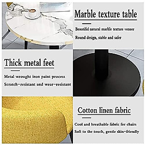 Office Reception Round Table- Conference Reception Room Coffee Table with Chair, Table and Chair Combination Reception Room Negotiating Table Clothing Bar Restaurant Beauty Salon Luxury Office Coffee