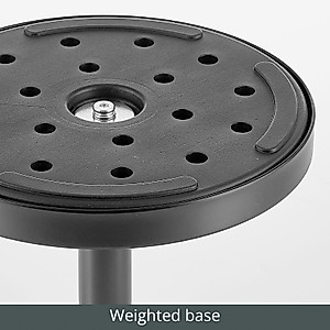 mDesign Bedroom Nightstand — Side Table for Lamps, Books, Trinkets and Other Décor — Versatile Bedroom and Living Room Table — Clear/Matte Black