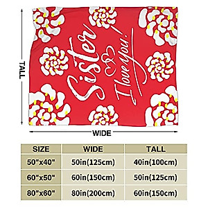 Sisters Gifts from Sister Blanket, Sister Birthday Gifts from Sister, Birthday Gifts for Sister, Best Sister Graduation Gifts for Sister from Brother, Sister Gifts, Throw Blanket 40X50 inches B