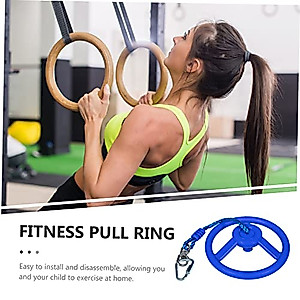Gogogmee Ninja Wheel Kids Gym Equipment Round Swings for Kids Outdoor Outdoorswing Indoor Gym Ring Steering Wheel Swing Outdoor Gym Exercise Swing Ring Heavy Duty Kids Swing Gymnastic Rings
