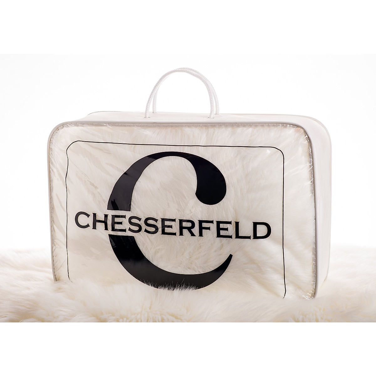 Chesserfeld Luxury Faux Fur Sheepskin Rug, White, 4ft x 6ft with Thick Pile and Non Skid Back, Washable, Makes a Soft, Stylish Home Décor Accent for a Kid's Room, Bedroom, Nursery or Living Room