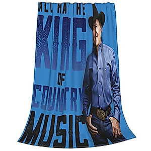 80"x60" Durable George or Strait Warm Flannel Blanket Soft Fleece Blanket Fleece Throw Quilt Summer Quilt