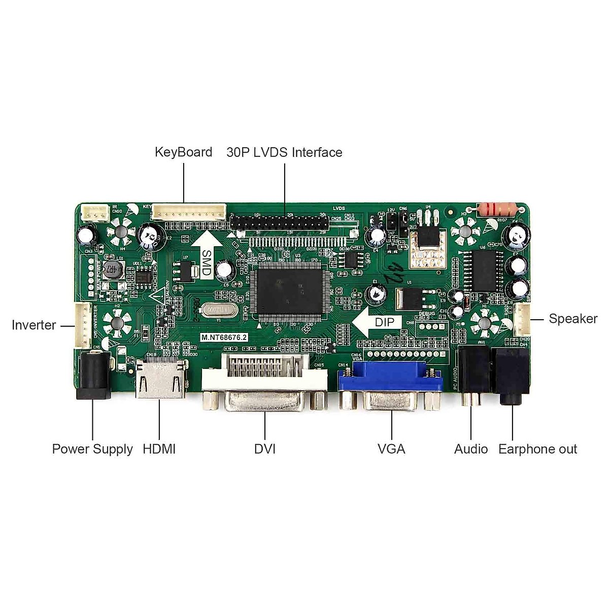 7" Portable Monitor N070ICG-LD1 LCD Screen 1280X800 Display Resolution for HDMI DVI VGA Audio LVDS Controller Driver Board