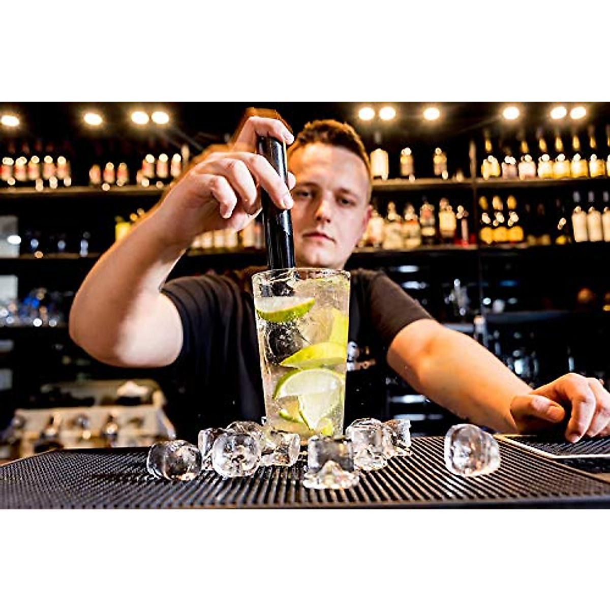 3Pcs Bar Mat Spill Mat - Quality Rubber Bar Service Spill Mat Nonslip Flexible Barber Mats for Clippers Bar Mat for Home Bar Restaurant Service Mat (3Pcs, 12×6 inch, 18×12 inch, 24×12 inch